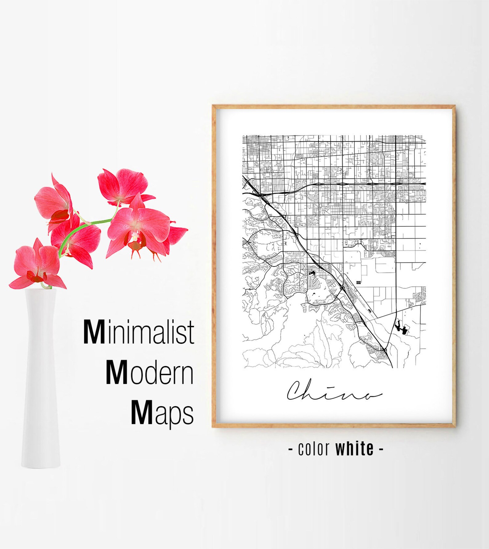 Chino Minimalist Chino Map Chino Map Print Chino City Map - Etsy