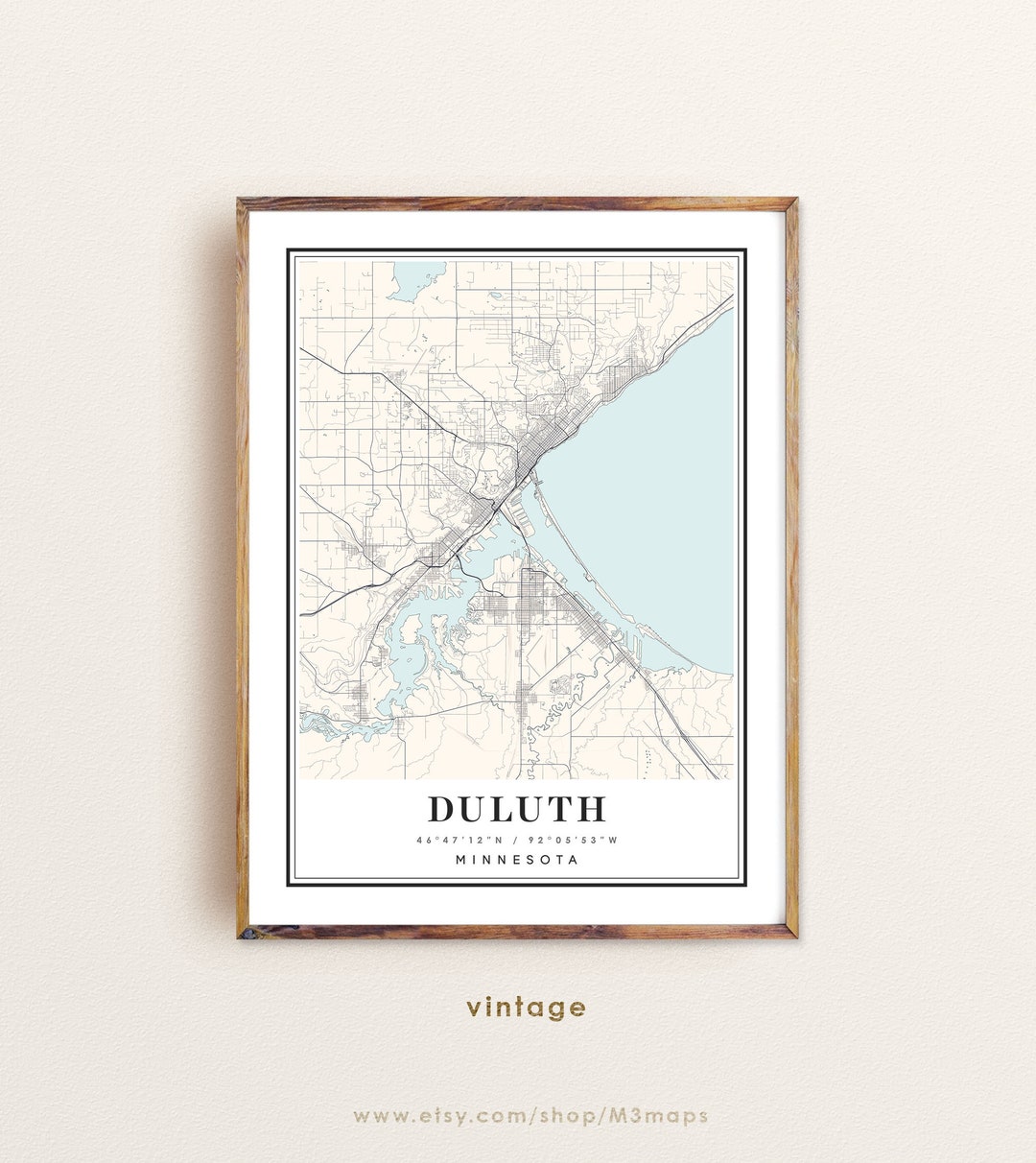 Duluth Minnesota Map, Duluth MN Map, Duluth City Map, Duluth Print ...