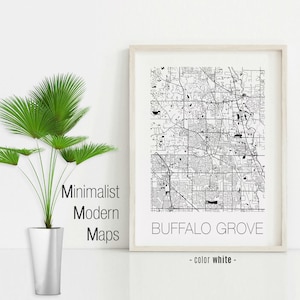 Buffalo Grove Illinois Buffalo Grove IL Map Buffalo Grove - Etsy