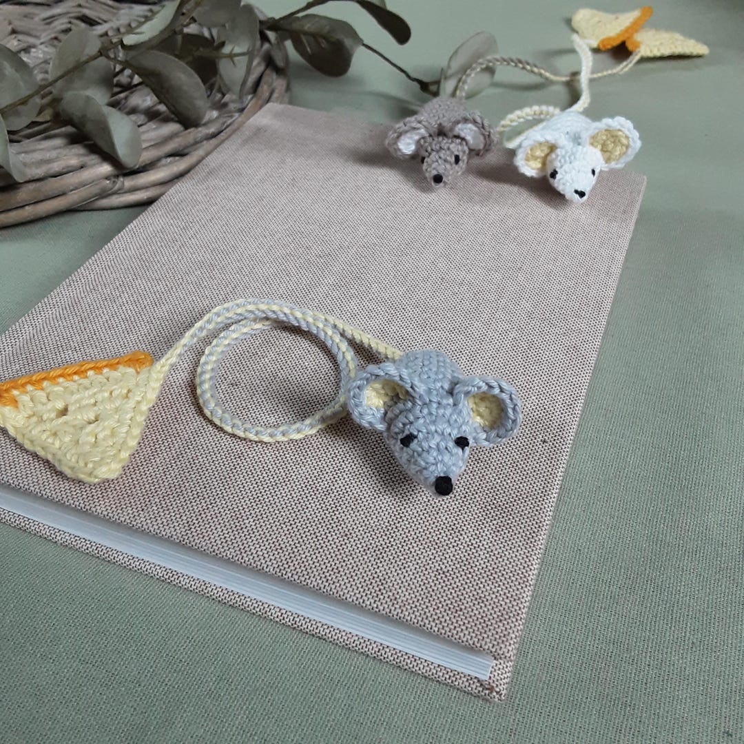 PDF Instructions German Bookmark Mouse With Cheese, Crochet Pattern ...