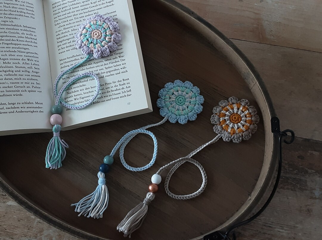 PDF Instructions German Bookmark Mandala Crochet Pattern - Etsy