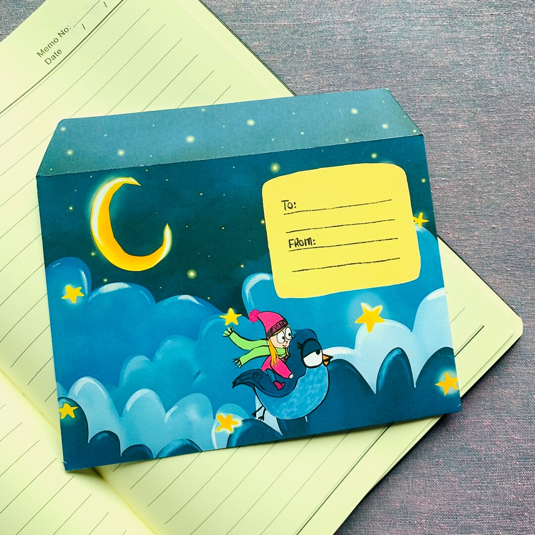 Printable Cute Starry Envelope - Etsy