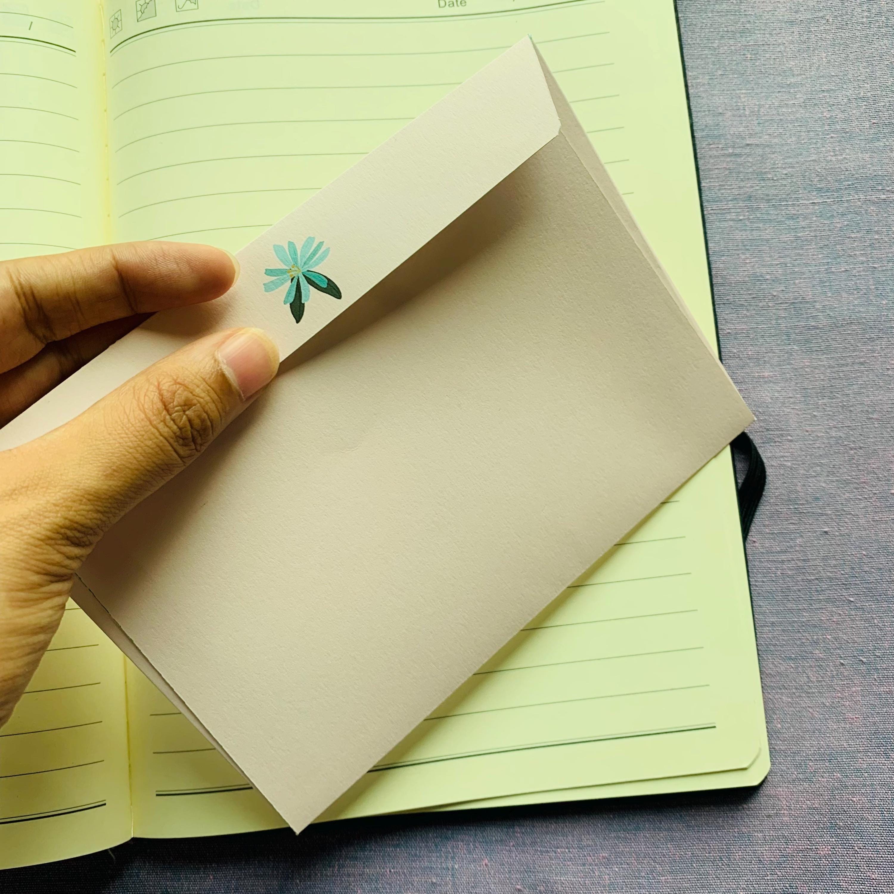 Printable Envelope Set of 2, Cute Floral Envelopes, One Click Print ...