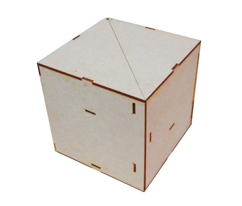 Half Cube Box Vector File, Display Vector Cut File, Digital Vector Art ...