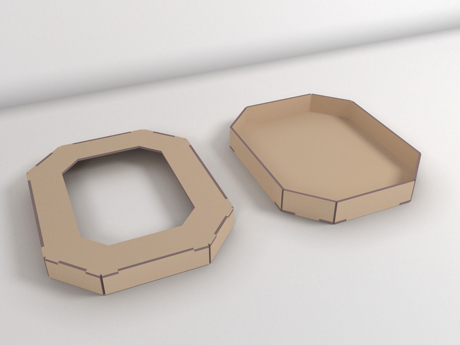 Eight Side Box Vector File, Vector Cut File, Digital Vector Art, Laser ...