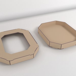 Eight Side Box Vector File, Vector Cut File, Digital Vector Art, Laser ...