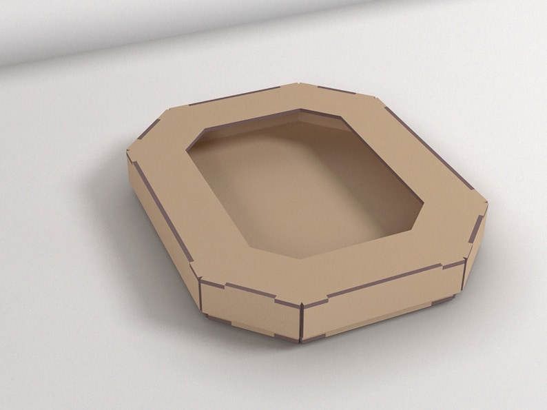 Eight Side Box Vector File, Vector Cut File, Digital Vector Art, Laser ...