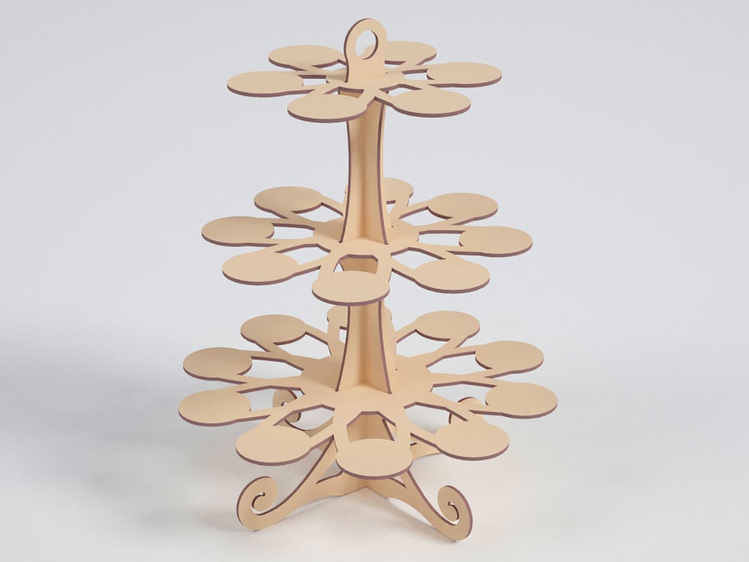 Cupcake Stand Vector File, Display Vector Cut File, Digital Vector Art ...