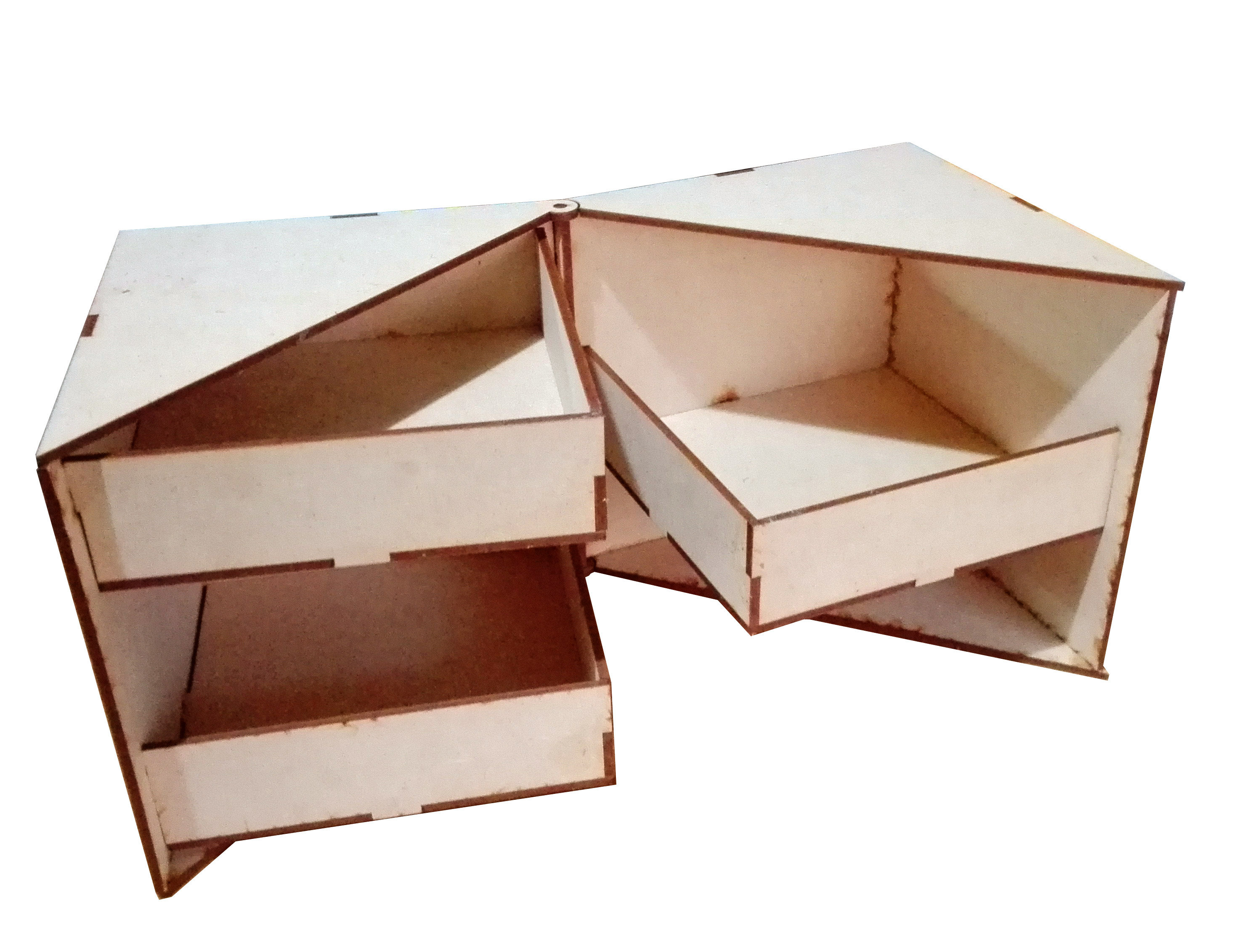 Half Cube Box Vector File, Display Vector Cut File, Digital Vector Art ...