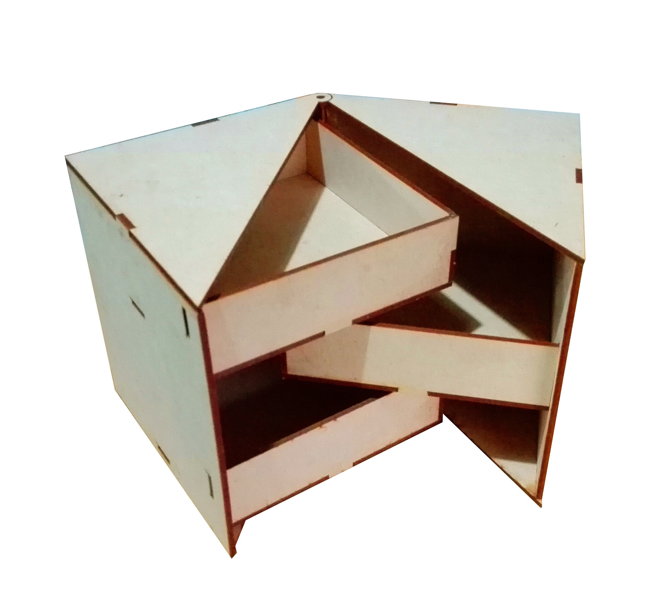 Half Cube Box Vector File, Display Vector Cut File, Digital Vector Art ...