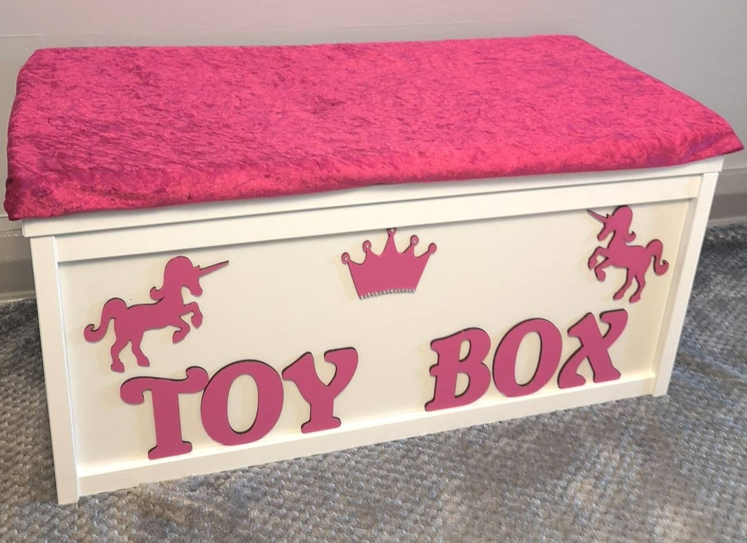 TOY BOX CHEST Seat Can Be Customised Personalised - Etsy