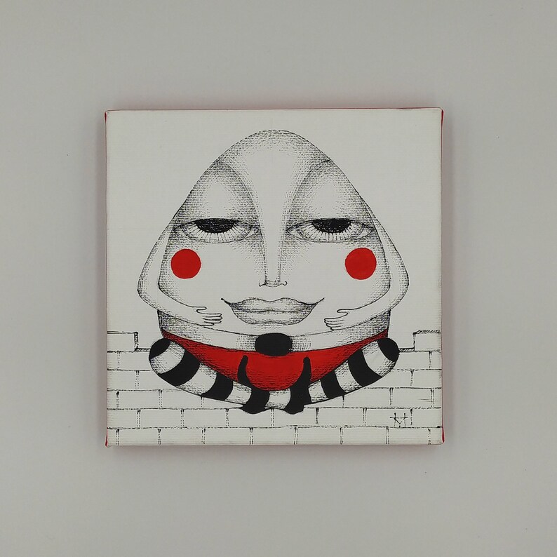 Humpty Dumpty Small Painting on Canvas | Etsy