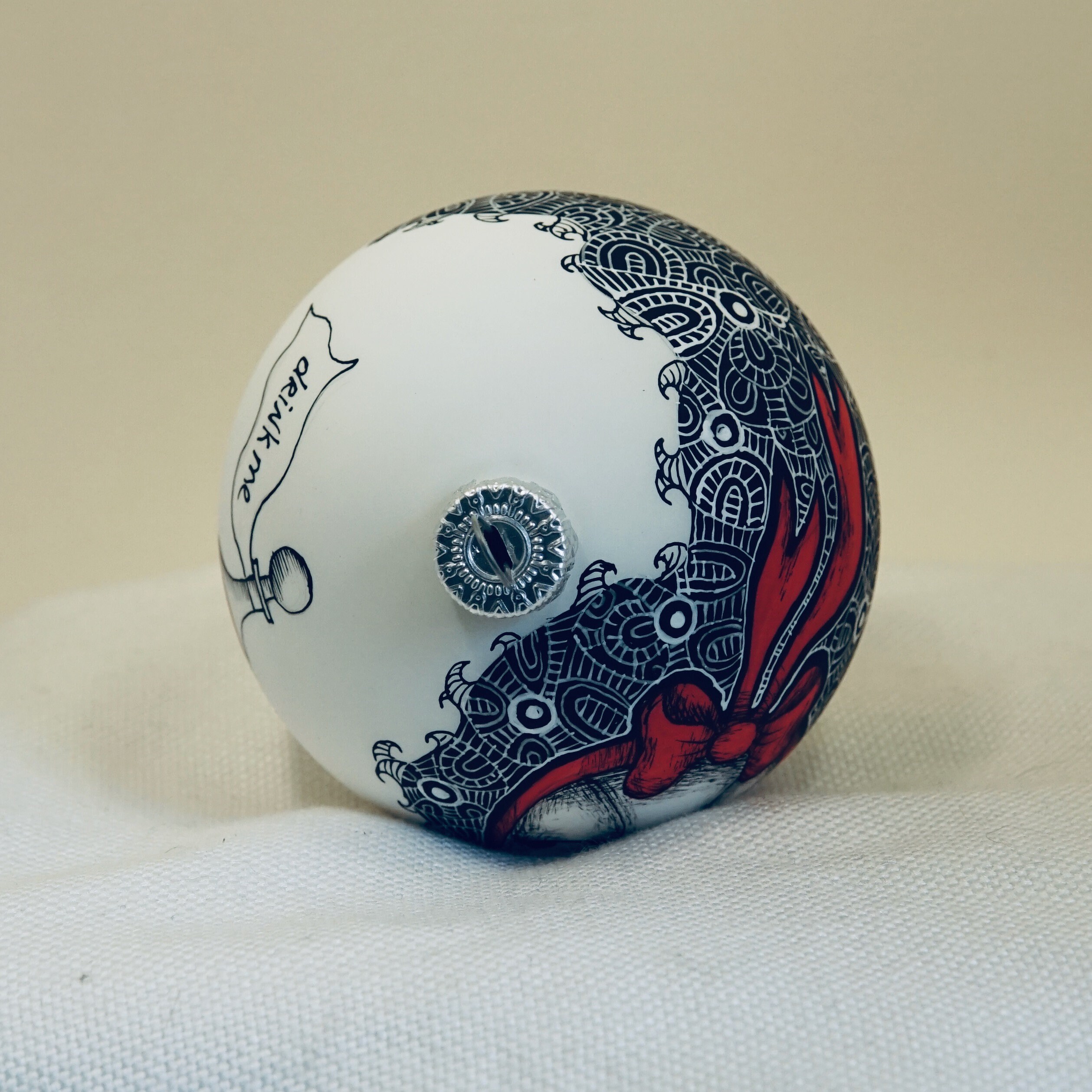 Glass Christmas Ornament Original Hand Painted Alice | Etsy