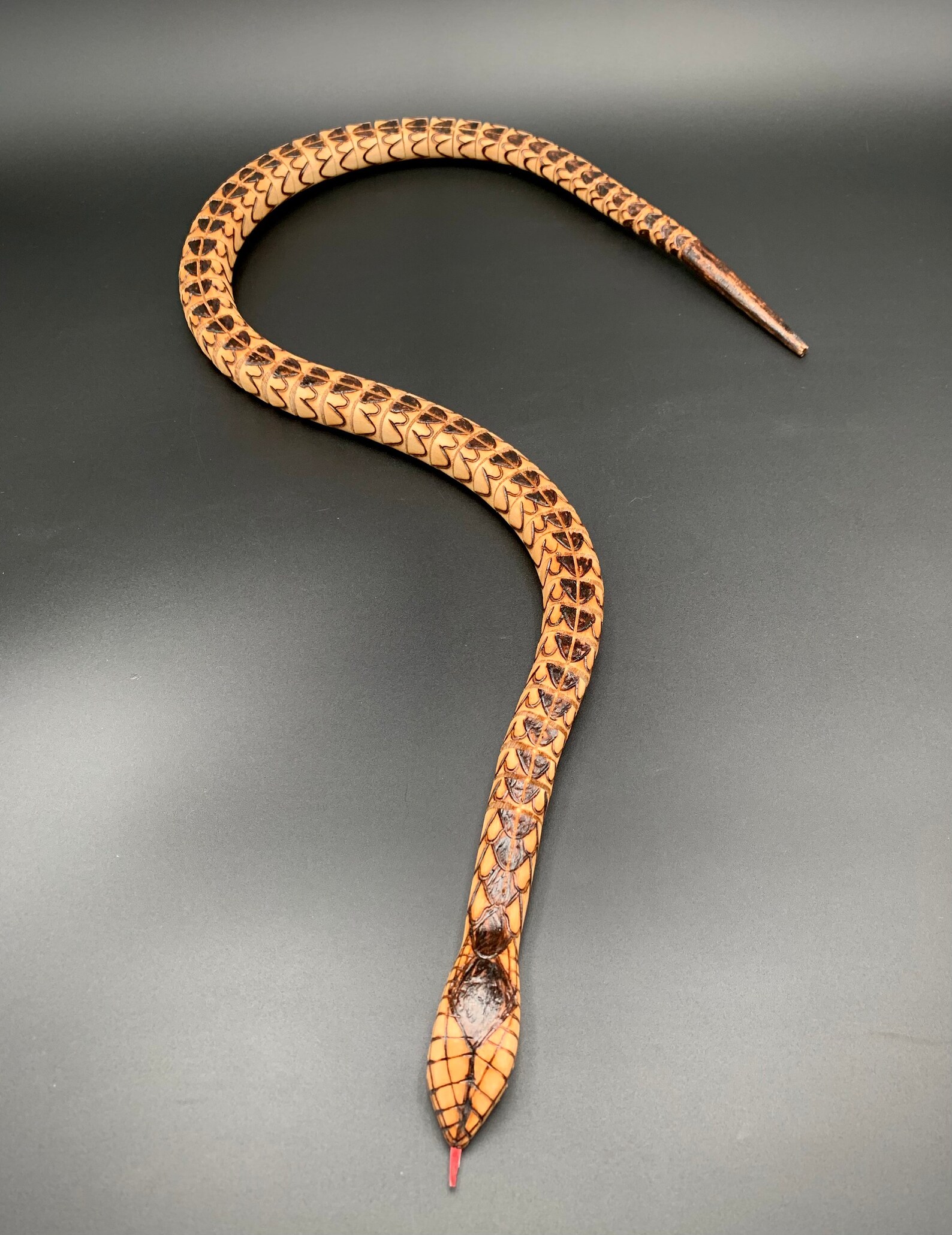 Wooden Snake,engraved Slithering Wooden Snake - Etsy UK