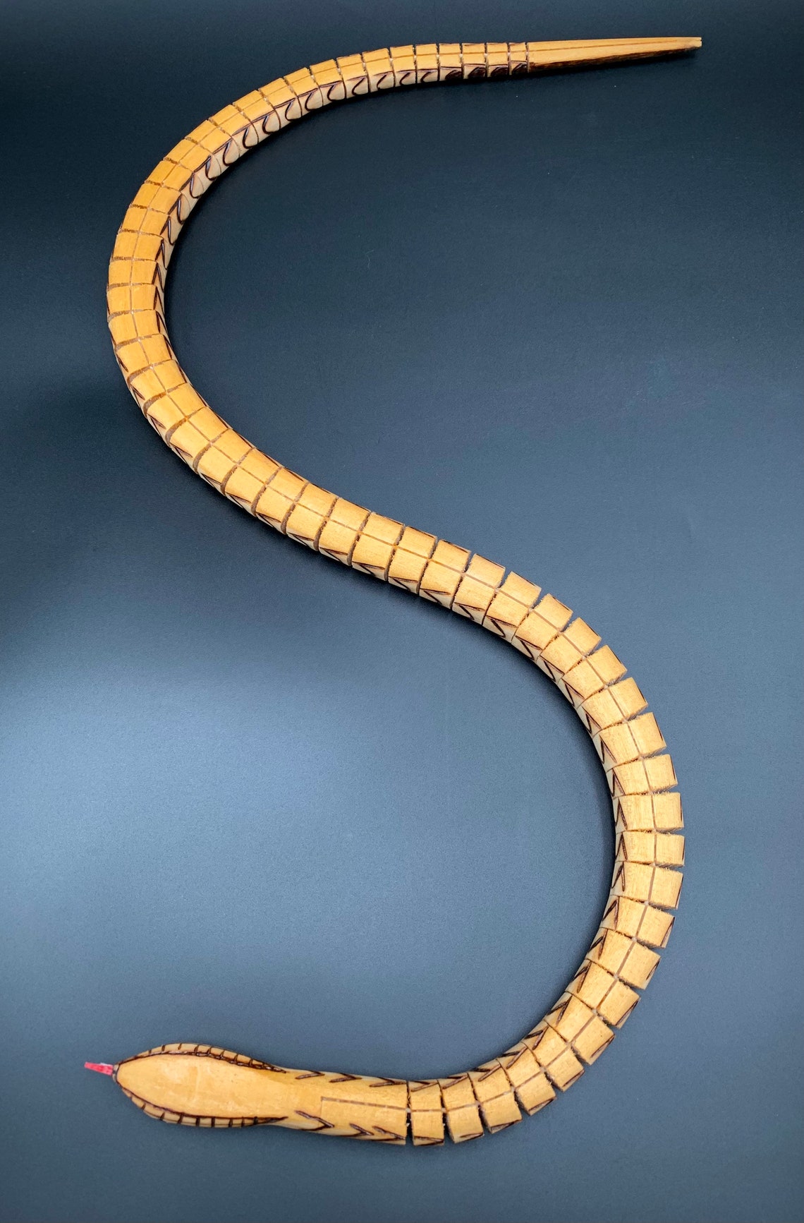 Wooden Snakeengraved Slithering Wooden Snake - Etsy UK