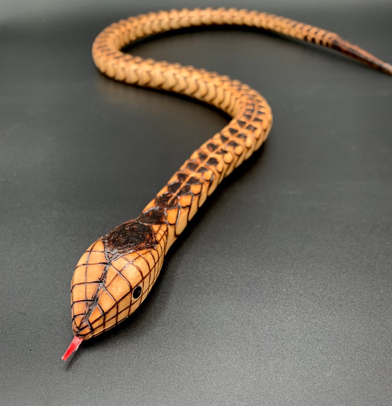 Wooden Snake,engraved Slithering Wooden Snake - Etsy UK