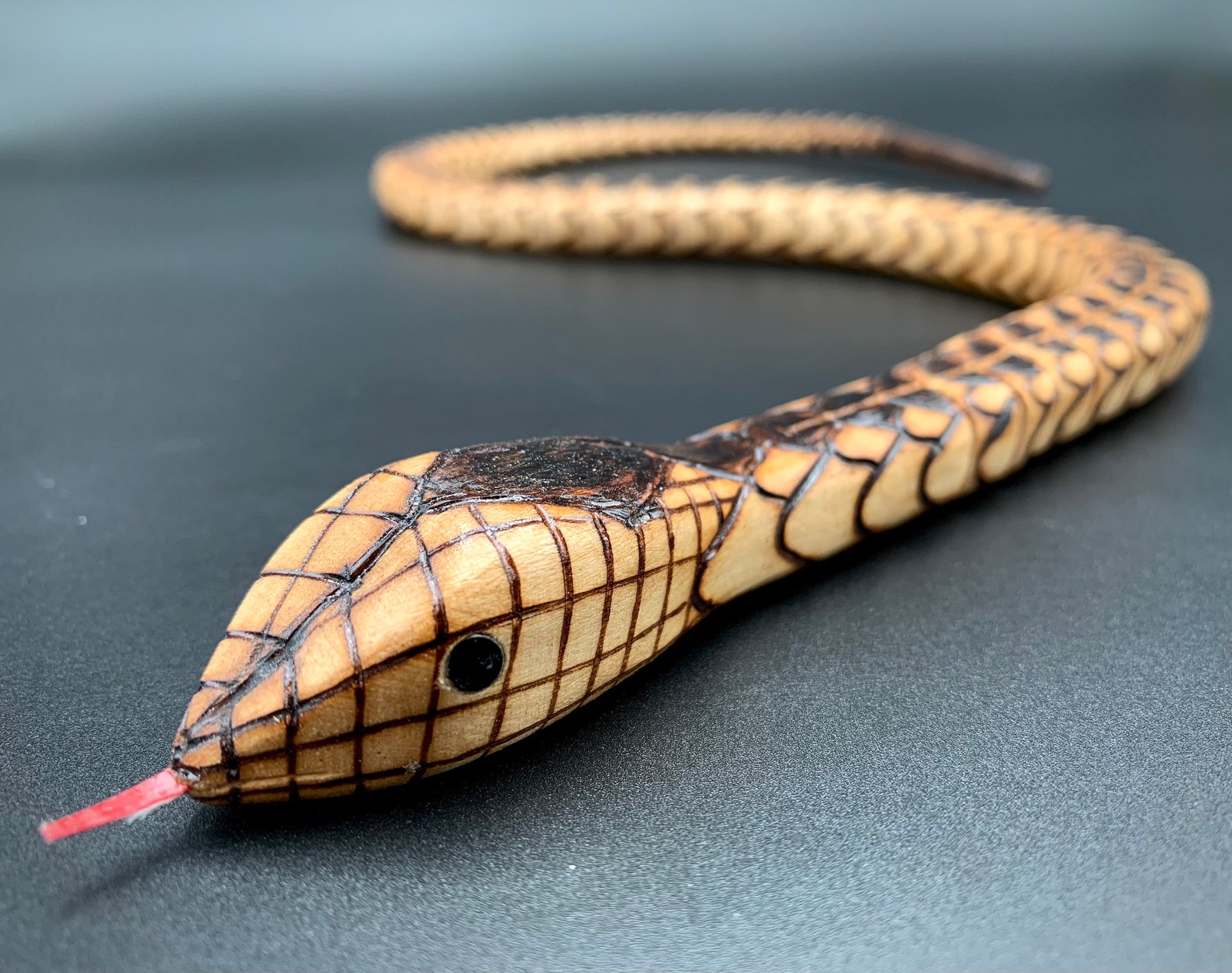 Wooden Snake,engraved Slithering Wooden Snake - Etsy UK