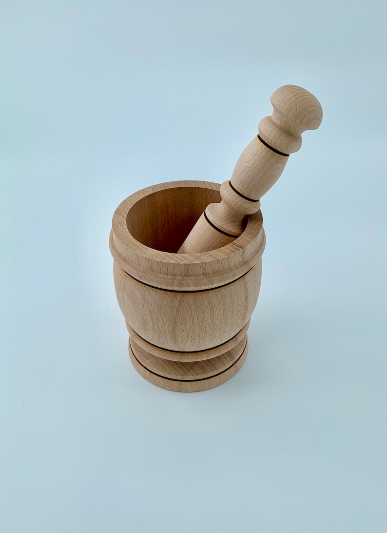 Large Mortar and Pestle Made Out of Beech Wood - Etsy