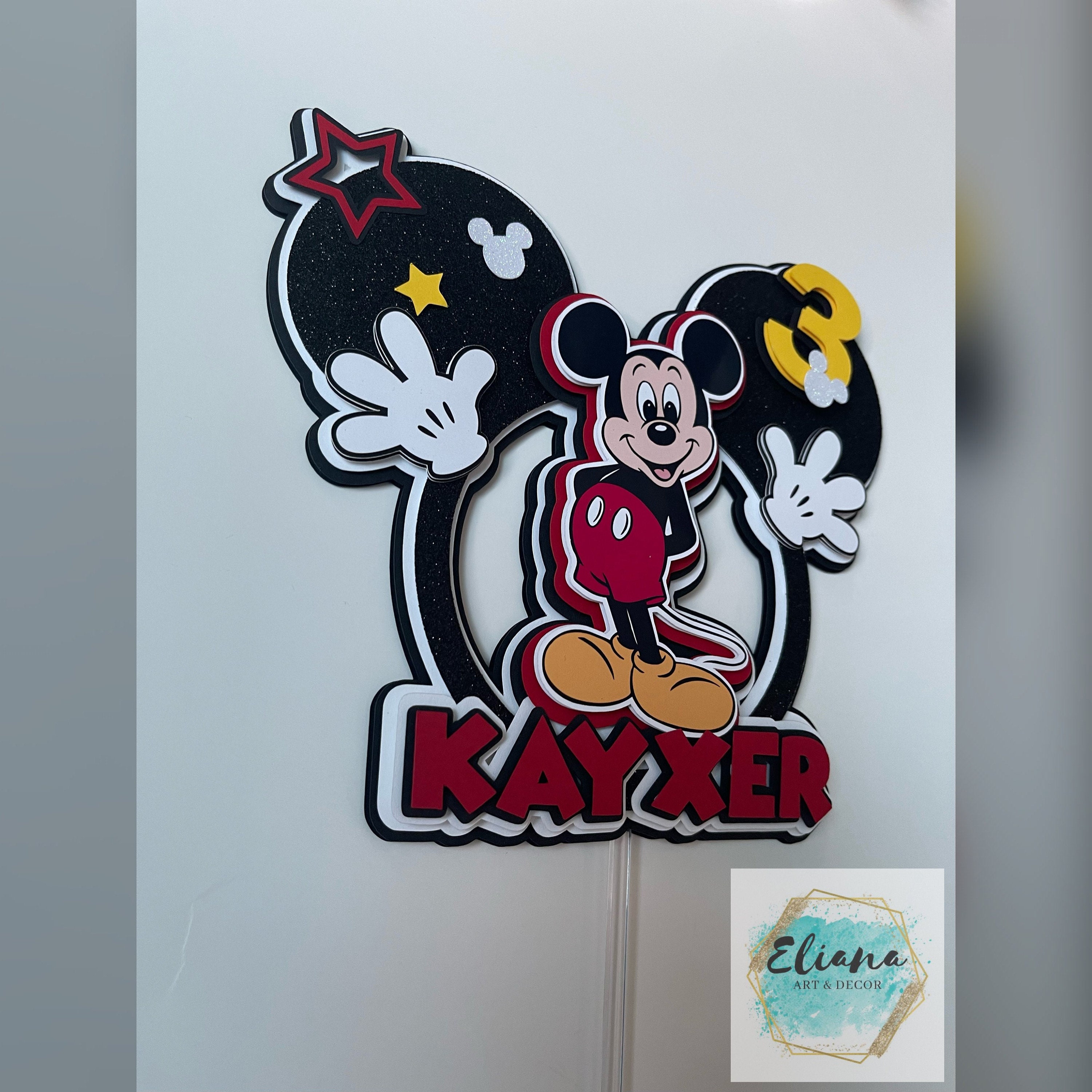 Mickey Mouse Cake Topper - Etsy