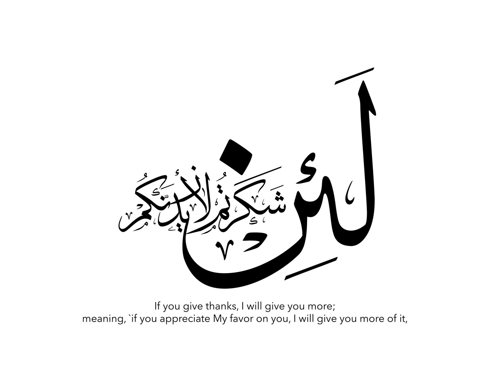 Arabic Calligraphy Custom Thanks to Allah, SVG Digital Arabic ...