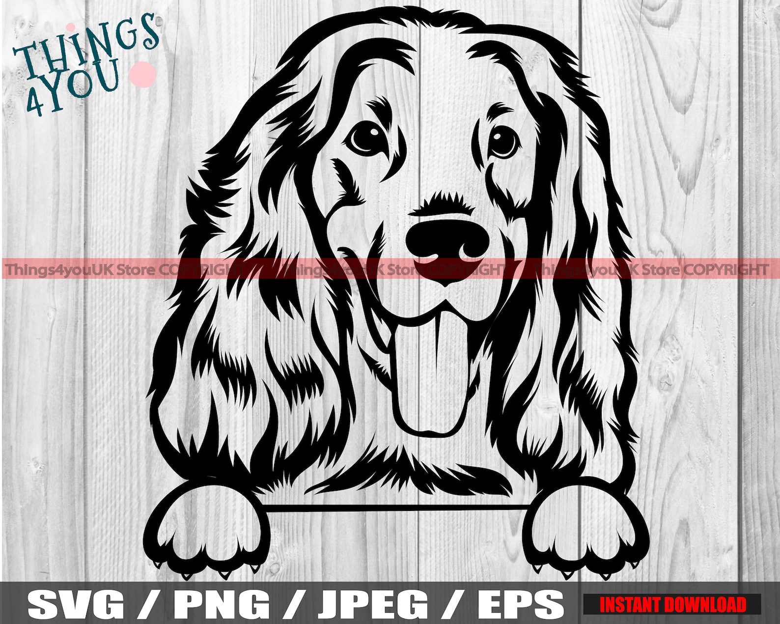 Cocker Spaniel SVG, Spaniel Lovers, Cocker Spaniel Peeking Dog, Dog and ...