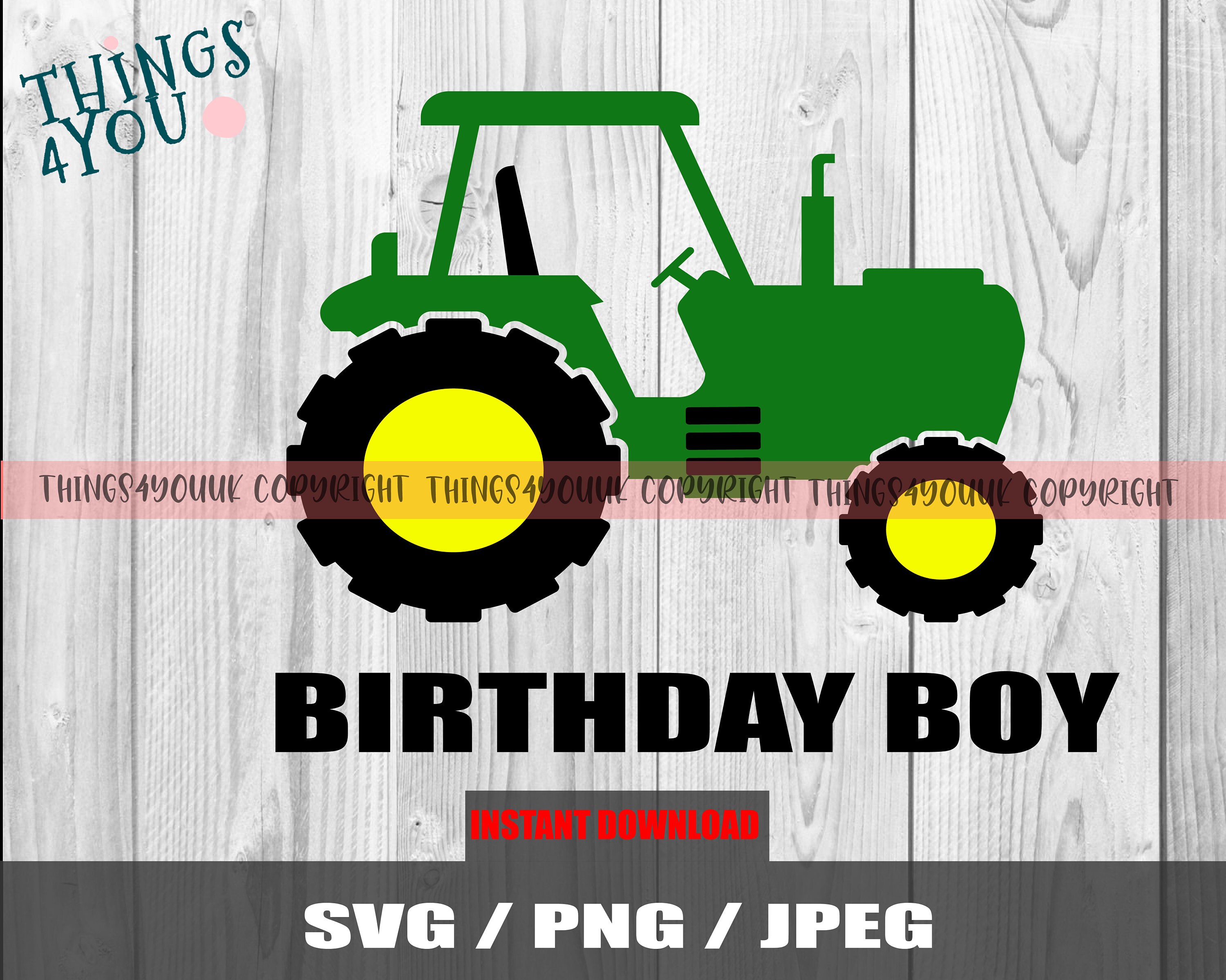 Tractor Svg Farm Equipment Tractor Birthday Birthday Boy - Etsy
