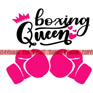 Boxing Gloves Logo, Girl Power Svg, Boxing Girl Svg, Queen of Box ...