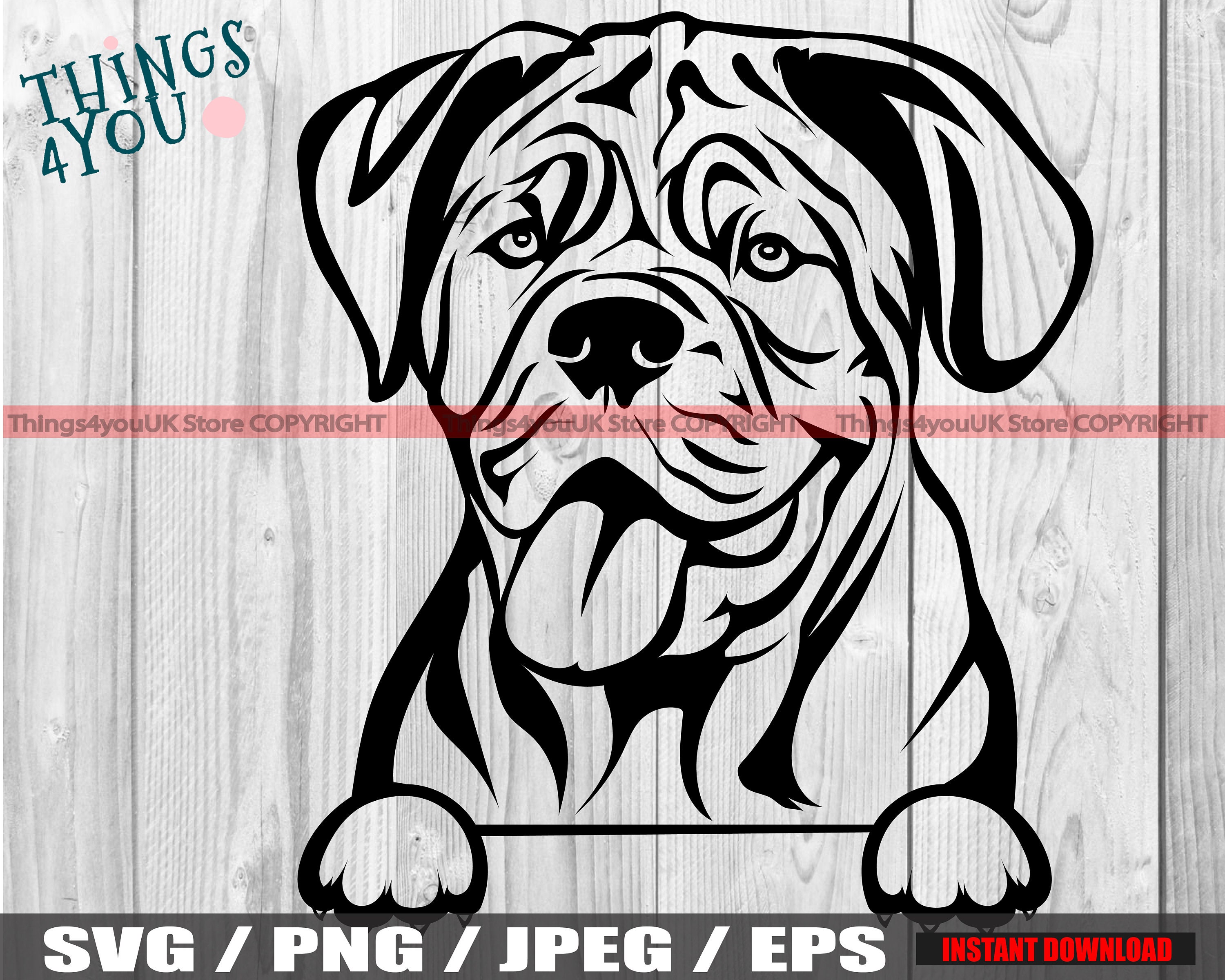 Mastín SVG Peeking Mastiff Dog SVG Peek A Boo Mastiff - Etsy México