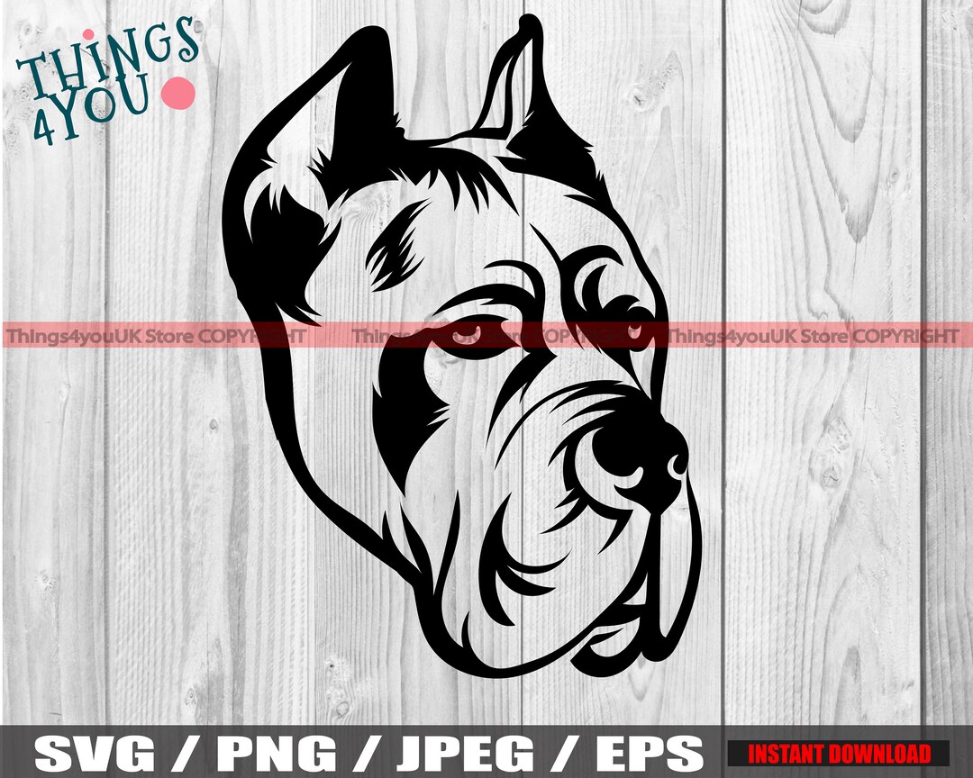 Cane Corso, Cane Corso SVG, Cane Corso Head, Cane Corso Dog Svg, Cane ...