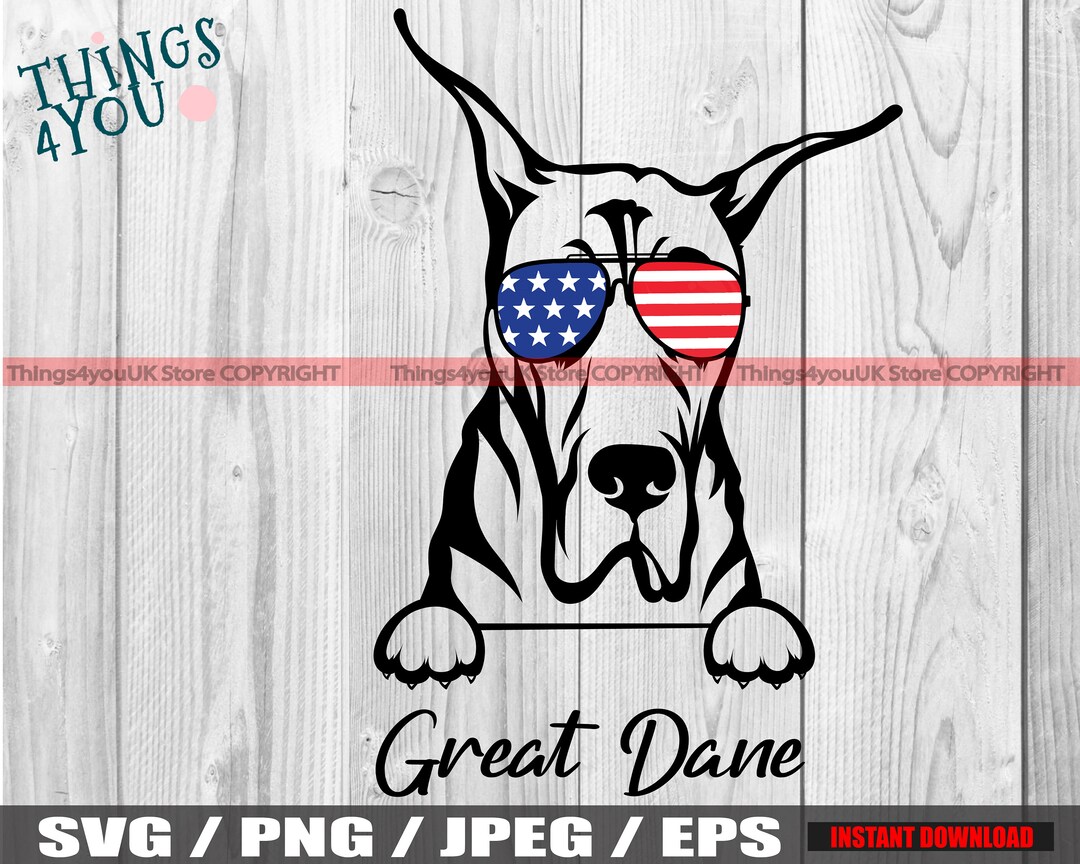 Great Dane SVG, Great Dane Mom, Great Dane Dad, Great Dane Clipart ...