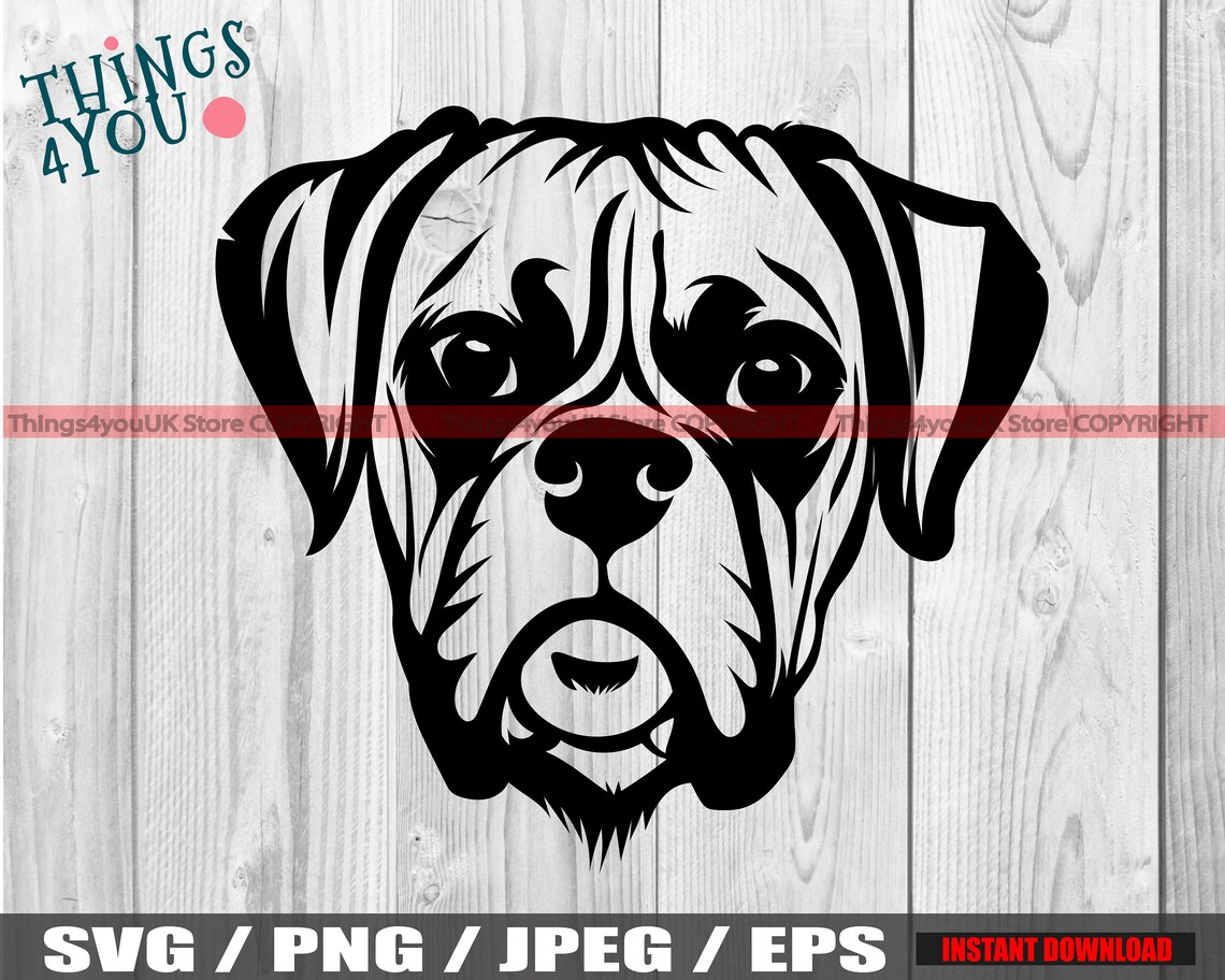 Boxer Boxer Svg Boxer Peeking Dog Boxer Head Boxer Face - Etsy