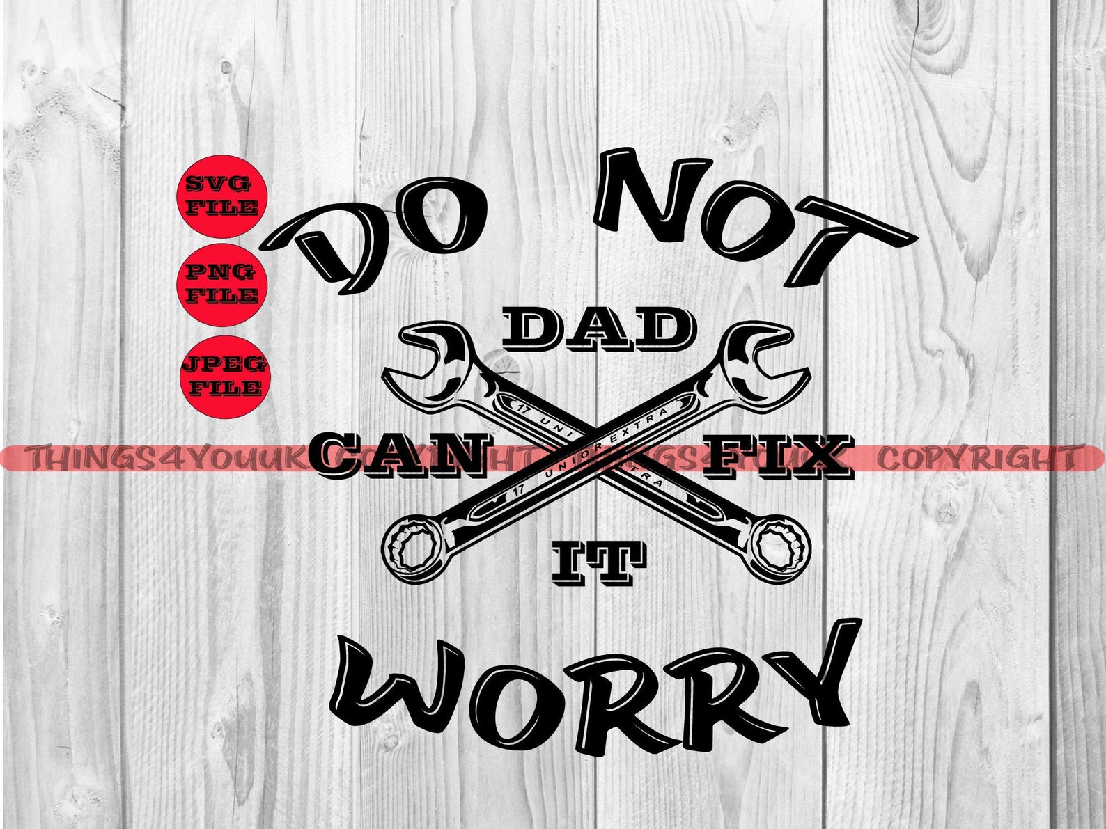 Dad Can Fix It SVG Mechanic Logo SVG Crossed Wrenches - Etsy