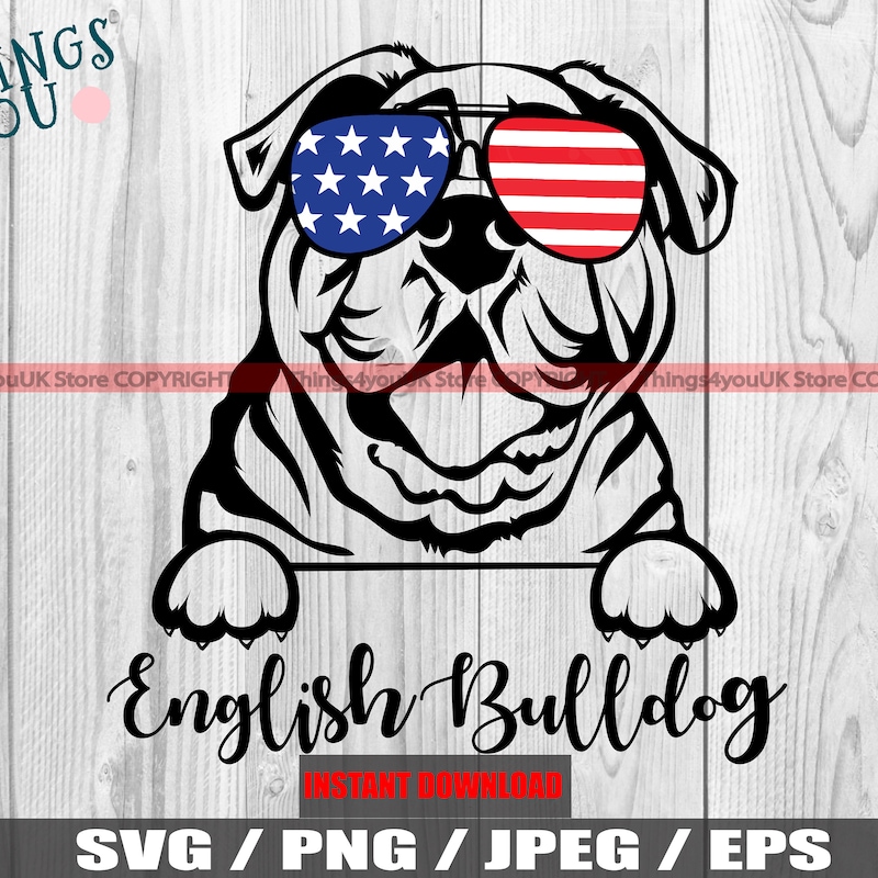 Patriotic Bulldog - Etsy