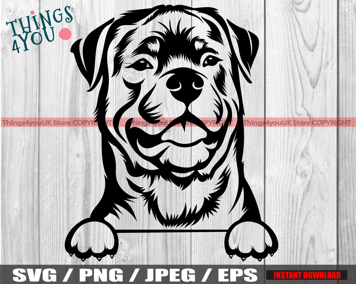 Rottweiler Rottweiler SVG Rottweiler Head Rottweiler Face | Etsy