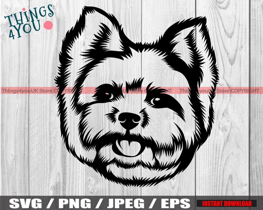 Yorkshire Terrier Svg, Peeking Yorkie, Yorkie Svg, Yorkie Head, Cute ...