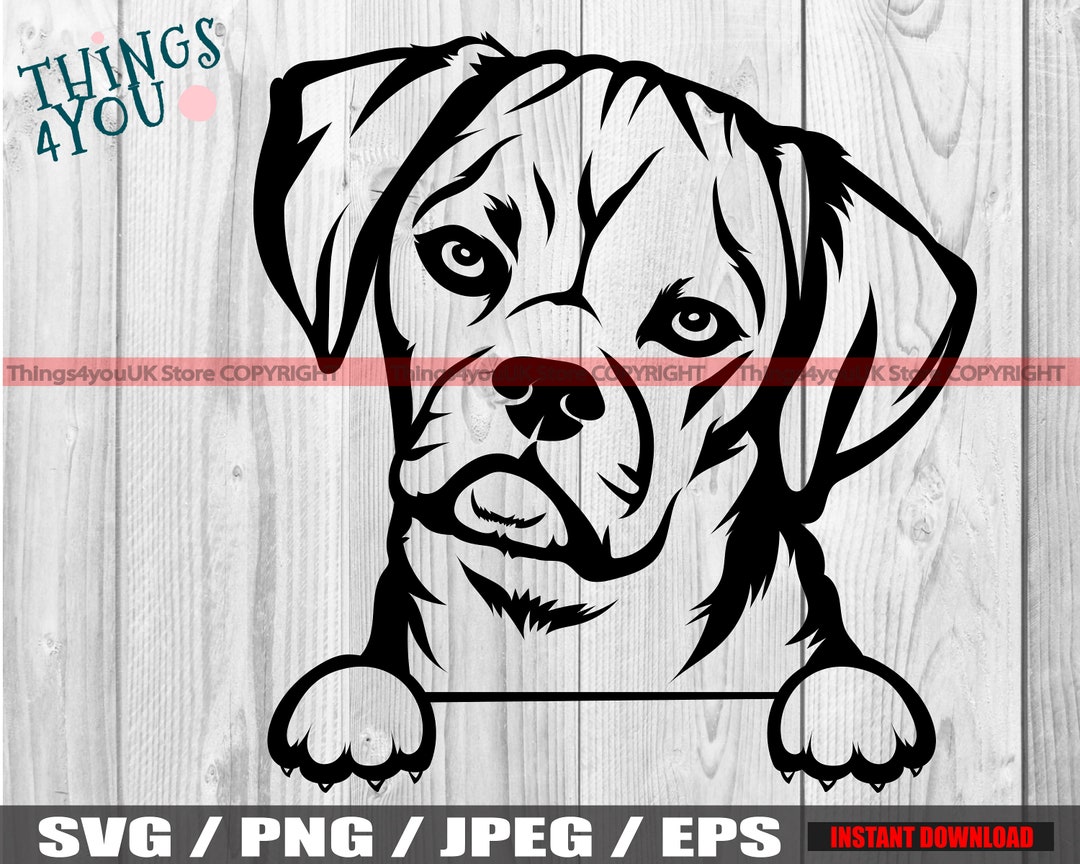 Puggle SVG, Puggle Dog SVG, Peeking Puggle, Puggle Silhouette Cameo ...