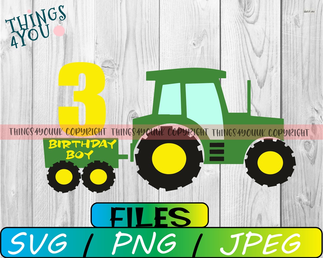 Tractor Svg, Farm Equipment, Tractor Birthday, Birthday Boy, Tractor ...