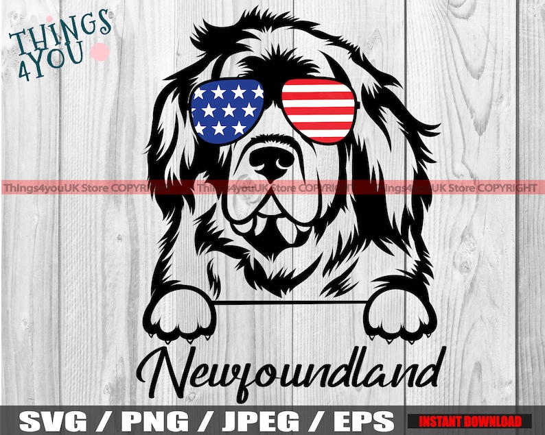 Newfoundland SVG Newfoundland Dog Svg Newfoundland Peek A - Etsy