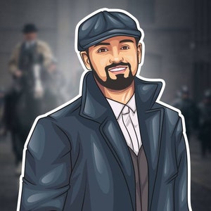 Peaky Blinders Cartoon Portrat, Thomas Shelby Cartoon Portrait ...