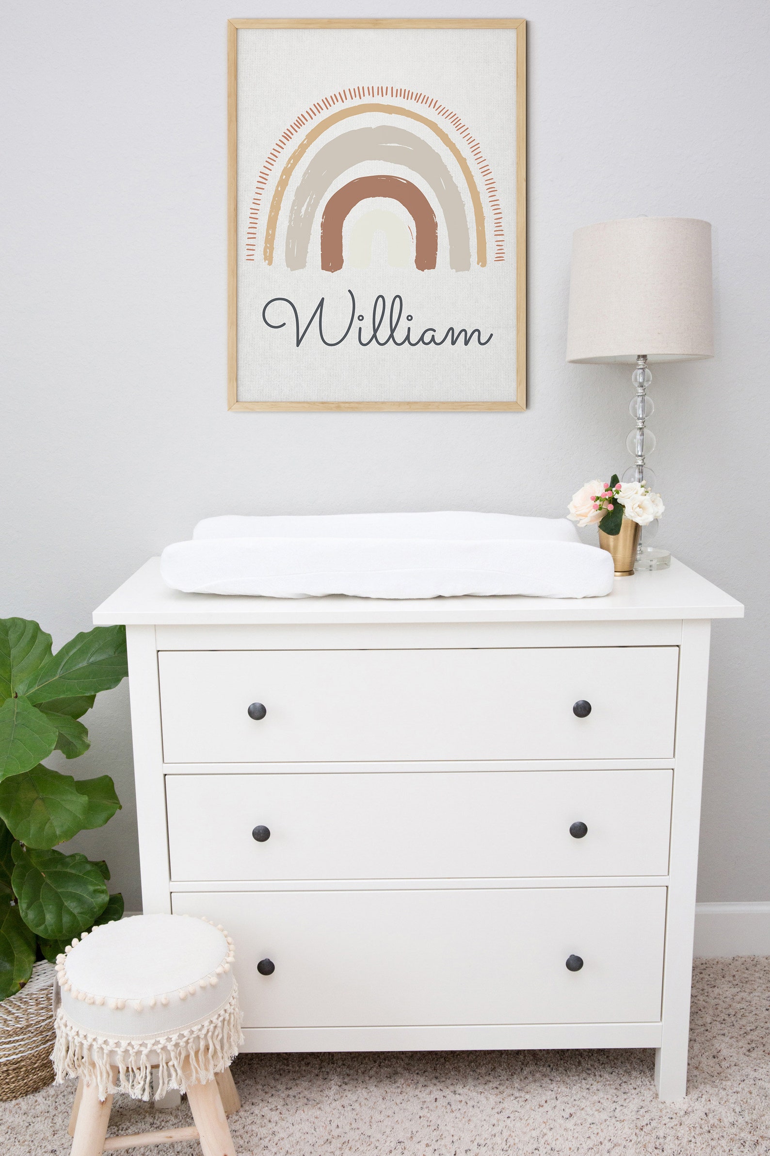 Custom Baby Rainbow Print Personalised Baby Boho Style - Etsy