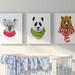 Smart Bears Poster Paintings Set of 3 Prints for Nursery - Etsy
