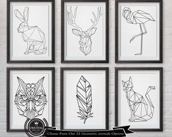 Geometric Animal Print - Etsy