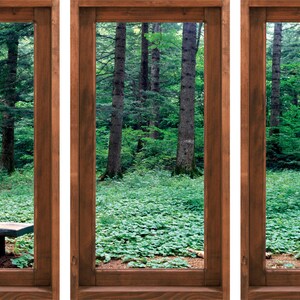 3D Window Wall Art Decals A Set of 3 Forest Wall Art - Etsy