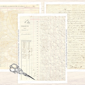 Vintage Ledger Pages, Printable Ledger Paper, Junk Journal Digital ...