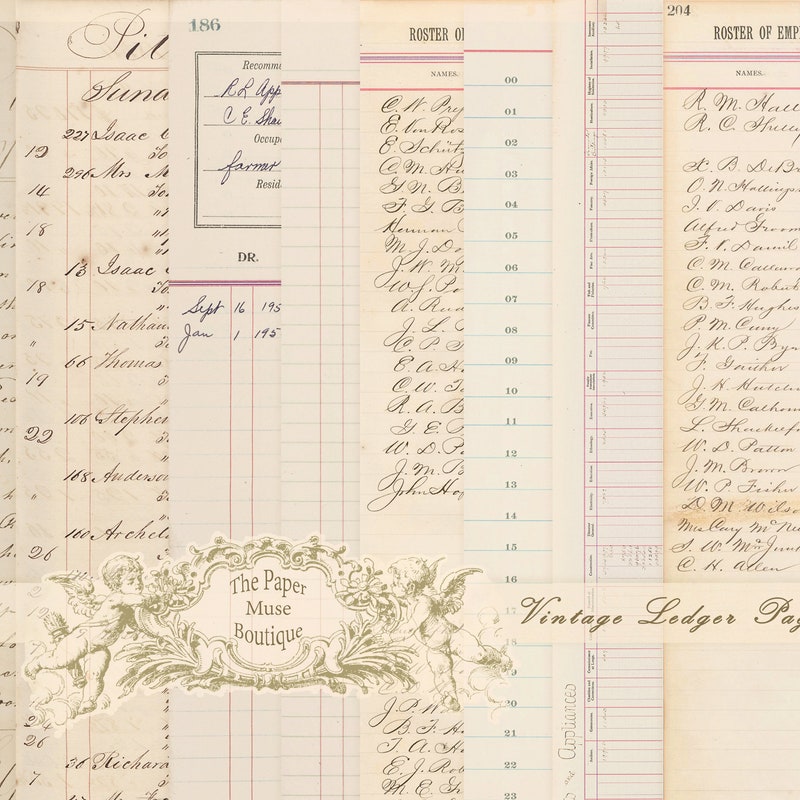 Antique Ledger Paper - Etsy