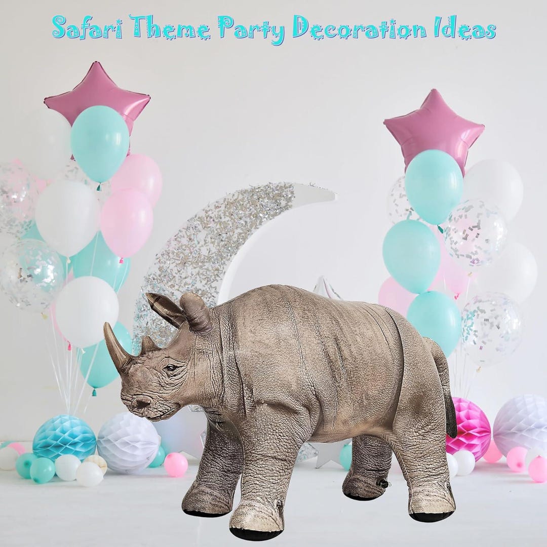 Inflatable Rhino: 38" Safari Animal Decor - Etsy