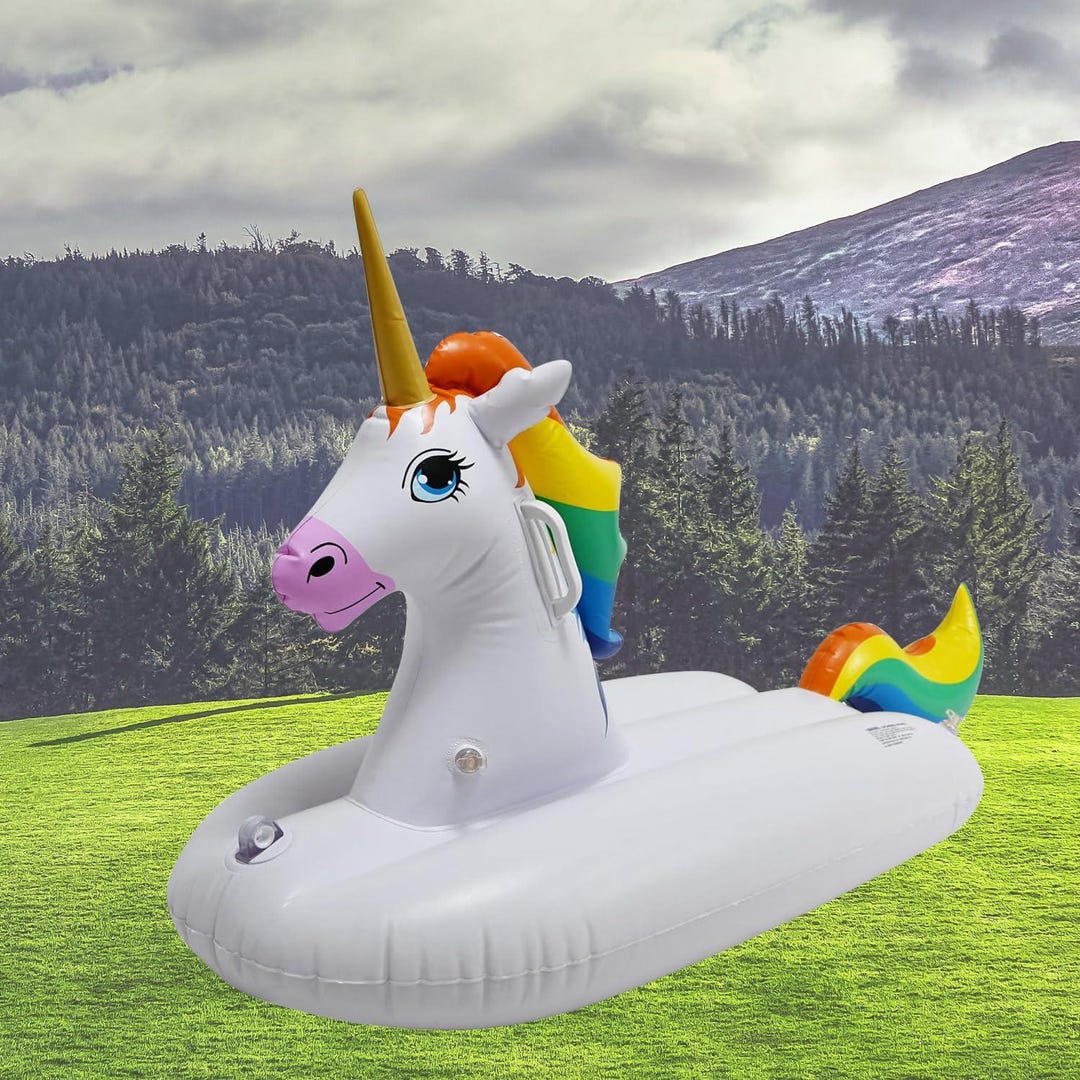 Rainbow Unicorn Inflatable Ride-on Toy: Indoor/outdoor Fun - Etsy UK