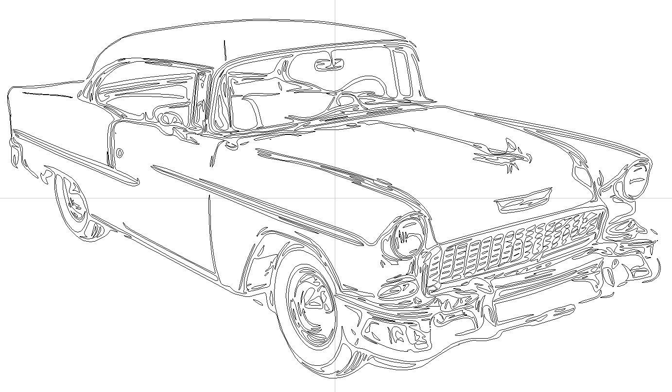 1955 Chevy Bel Air svg dxf eps vector files for engraving | Etsy