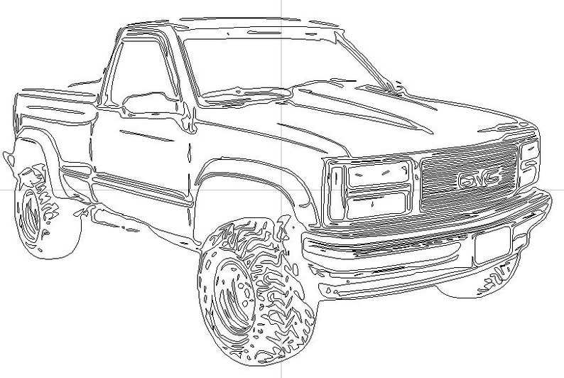 1990 GMC Step Side png dxf svg eps vector files for | Etsy