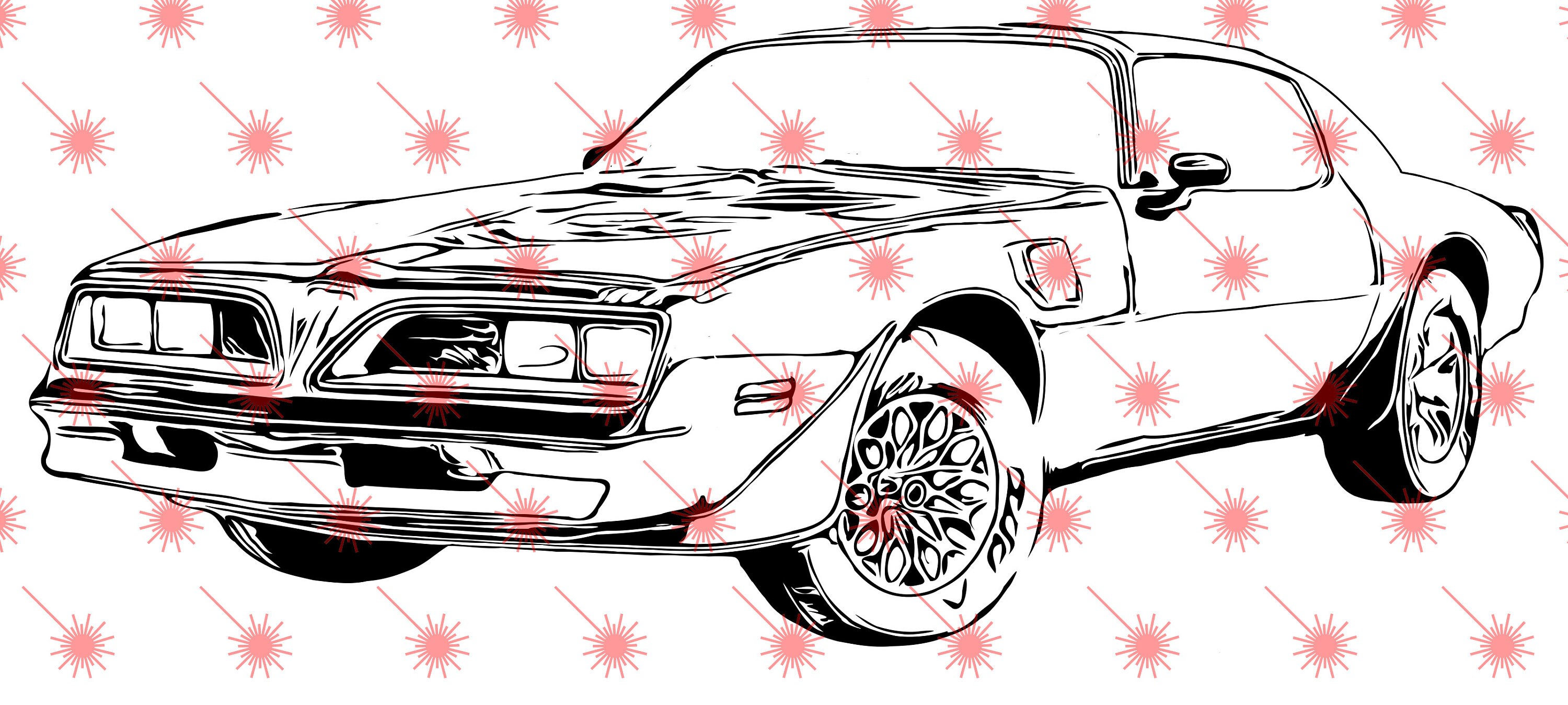 1977 Trans Am png Svg Dxf Eps Vektor-Dateien für Gravur | Etsy